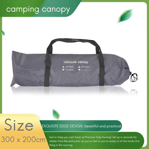 Portable Campin Shelter, 300X200cm Car Side Awning RV Sun Shade Sail ...