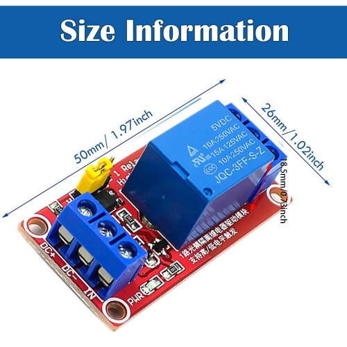 15 Pieces 5V Relay Module 1-Channel Relay Control Boards with Optocoupler Isolation High and Low ...
