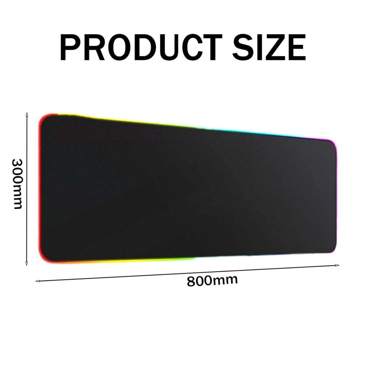 Gaming Mouse Pad, 31.5 x 11.8 in RGB Mouse Mat, with Non- Rubber Base ...