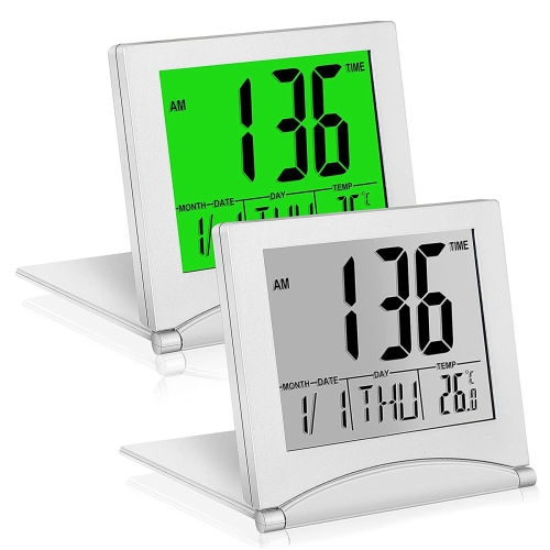 Digital Travel Alarm Clock, Travel Alarm Clock with Backlight, Foldable ...