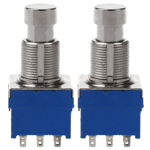 2Pcs Guitar Effect Switches 9-Pin Guitar Effects Pedal Box Blue on OnBuy