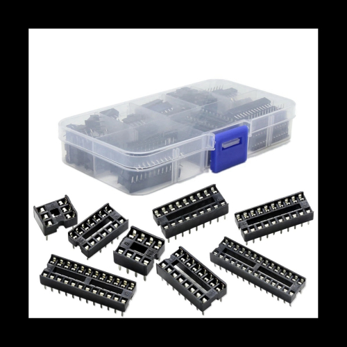 66PCS IC Chip Holder IC Socket Chip Base Sample Box Flat Foot on OnBuy