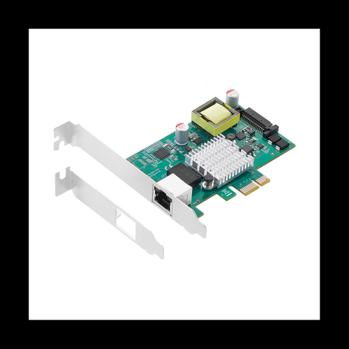 PCIE to 2.5G POE Gigabit Card Single Port RJ45 Gigabit PCIe X1 PoE+ on ...