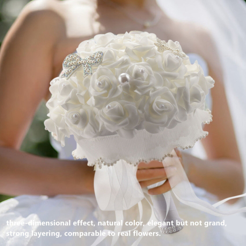 Bridal Bouquets, Artificial Foam Roses Wedding Supplies Bouquets on OnBuy