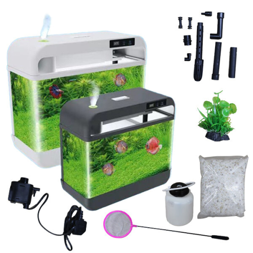 26L Glass Fish Tank Colourful Touch LED Fish Aquarium on OnBuy