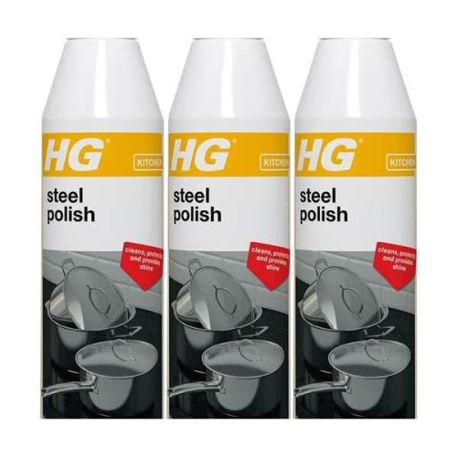 HG Steel Polish, Fast Acting Stainless Steel 3-in-1 Cleaner, 250ml ...