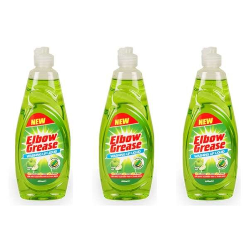 Elbow Grease Washing Up Apple Fresh Liquid 600ml (Pack of 3) on OnBuy
