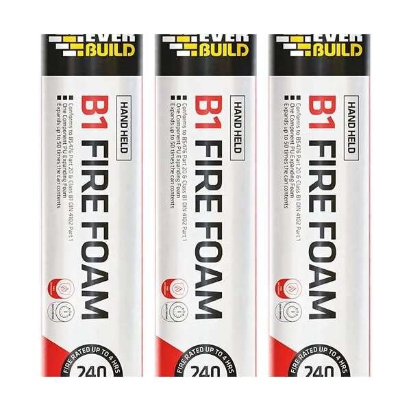 Everbuild B1 Hand Held Expanding Fire Rated Foam, Pink, 750 ml EVFIRE (Pack of 3) on OnBuy