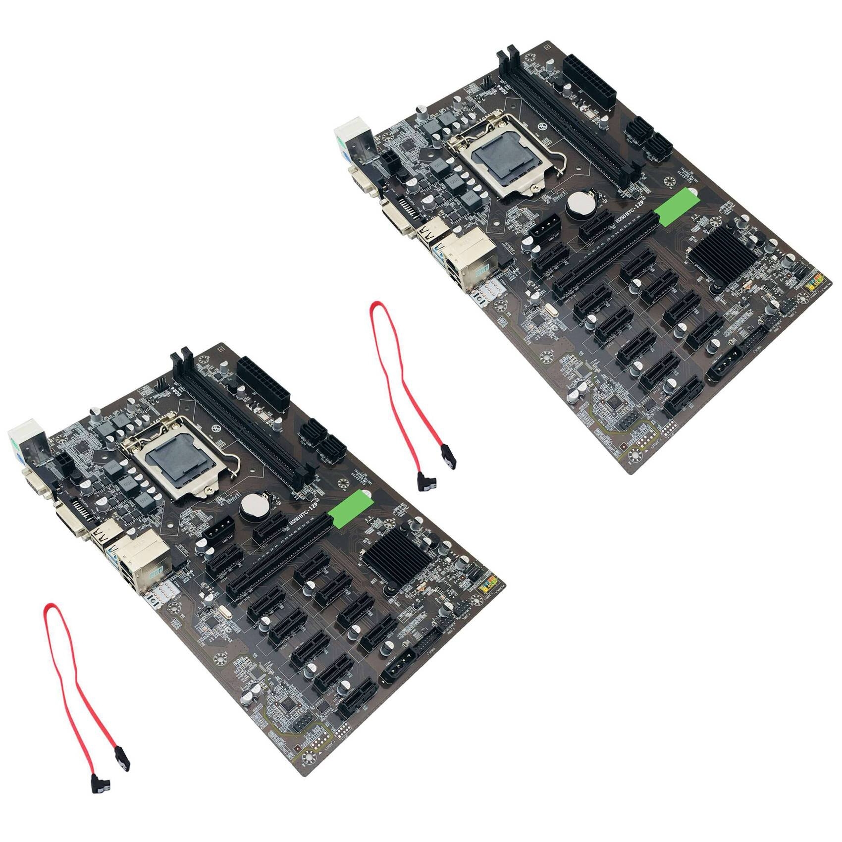 2X B250 BTC Mining Motherboard LGA 1151 DDR4 12XGraphics Card Slot ...