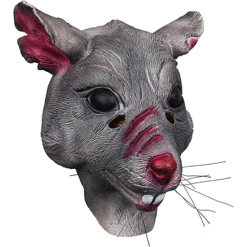 Three Dogs Party Mouse Head Mask Animal Scar Rat Mask Halloween Cosplay ...