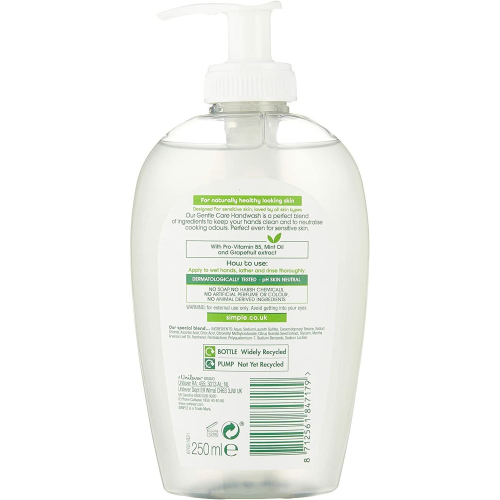 Simple Simple Kind to Skin Gentle Care Hand Wash, 250 milliliters ...