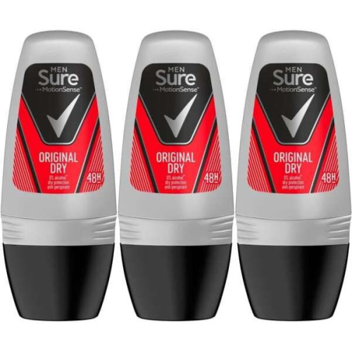 Sure Men Original Roll-On Anti-Perspirant Deodorant 50ml (Pack of 3) on ...