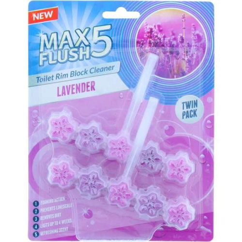 Max Flush Lavender Toilet Rim Block Cleaner (Twin Pack) (Pack of 3) on ...