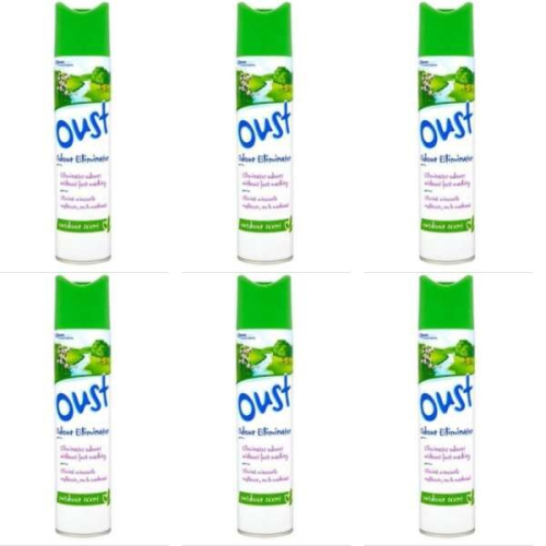 Oust Odour Eliminator Aerosol Air Freshener, Outdoor Scent, 300ml (Pack ...