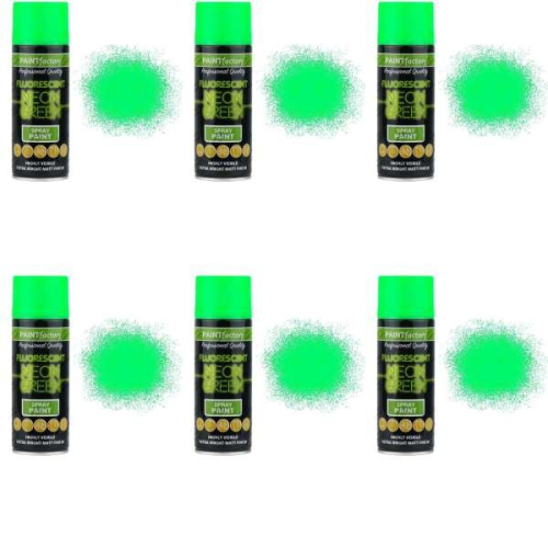 Paint Factory All Purpose Neon Green Spray Can, 400 ml 1755PR (Pack of ...