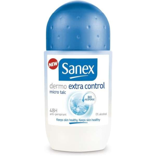 Sanex Dermo Extra Control Roll-On Deodorant, 48h Protection, 50ml (Pack ...