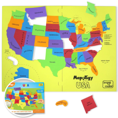 Imagimake Mapology United States Puzzle Educational Toys for Kids 5-7 ...