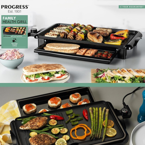 Progress EK4412PWK Family Health Grill Non-Stick Electric Griddle ...