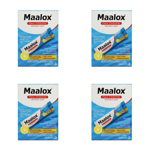 Maalox Stomach Pain Sachets Dual-Action Anti-Gas Relief Formula (Pack ...