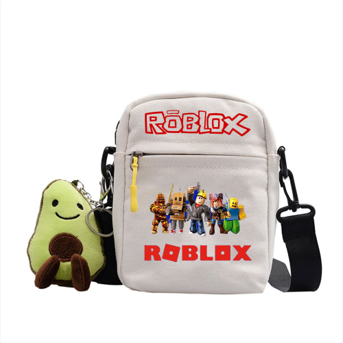 (white4) Game virtual world roblox peripheral shoulder bag cartoon cute ...