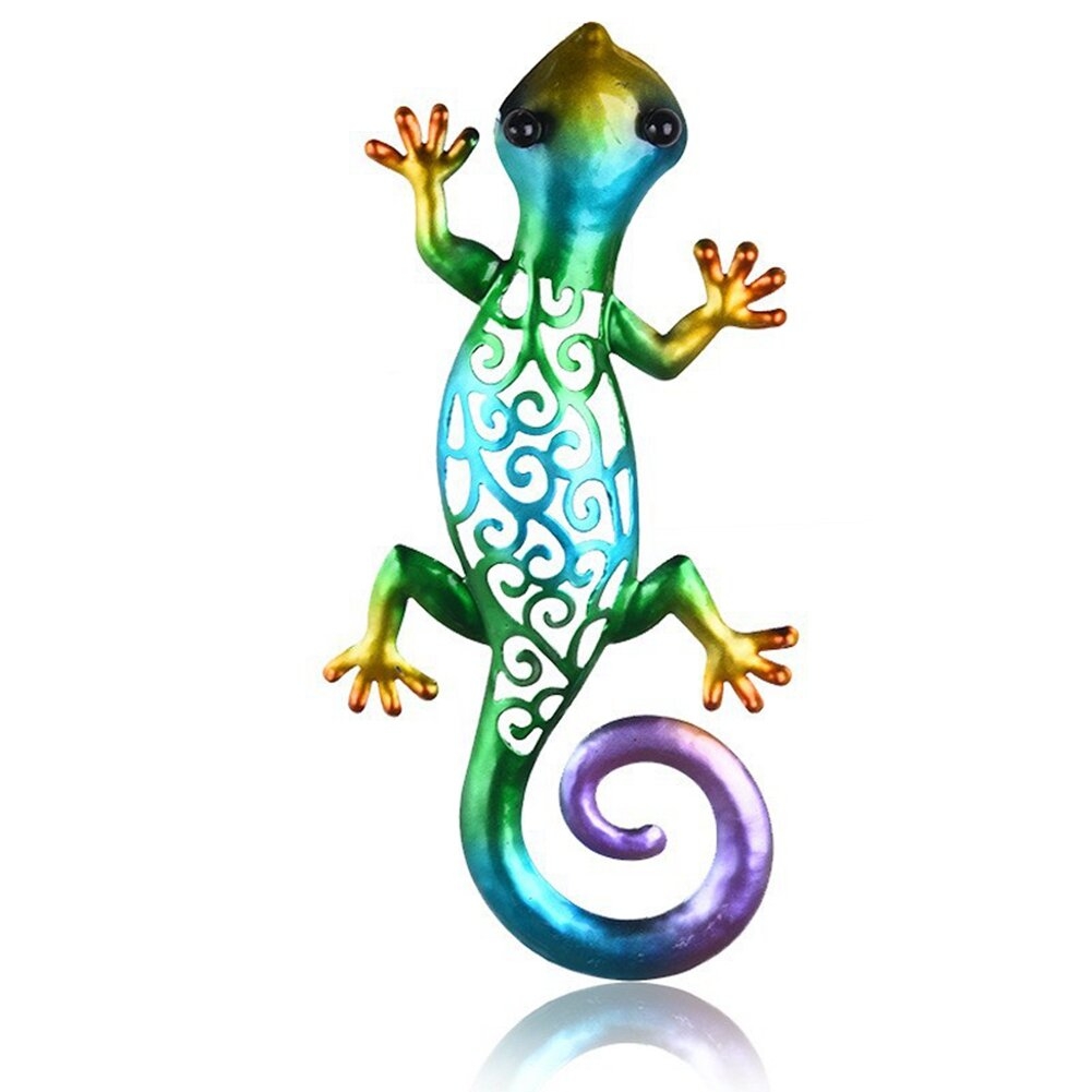 Metal Gecko Wall Decor Gecko Art Craft Sculptures Lizard for Outdoor ...