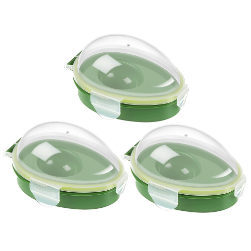 Avocado Keeper 3 Pieces Reusable Avocado Storage Container Individual ...