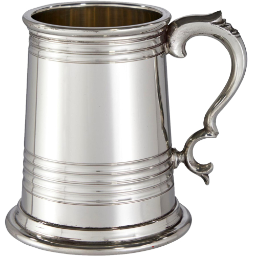 Pewter Extra Heavy Tankard 1 Pint Worcester Deeply Lined Pure Heavy ...