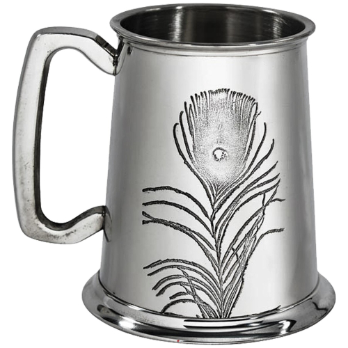 Pewter Tankard 1 Pint V and A Licensed Peacock Collection Pure Heavy ...