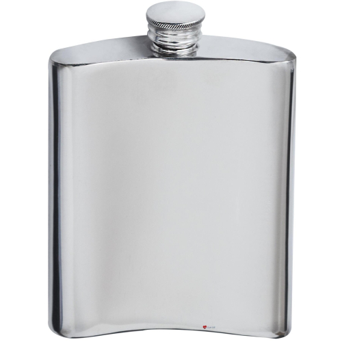 6oz Pewter Hip Flask Embossed with Different Types of Fish on Front of ...