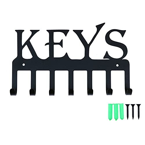 WANGCL Key Holder ?Keys? ? Wall Mounted Western Key Holder 4 Key Hooks ...