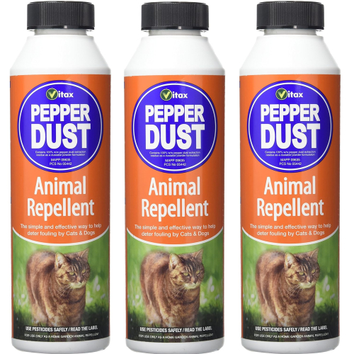 Pepper Dust Animal Repellent Deters Cats & Dogs from Fouling 225g X 3 ...