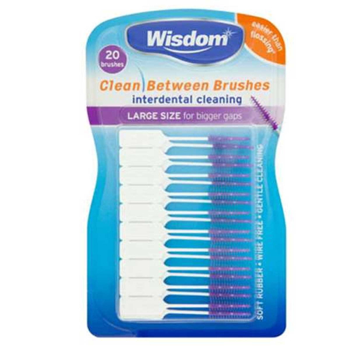 Wisdom Interdental Brushes Large Purple - 1 Pack of 20 on OnBuy