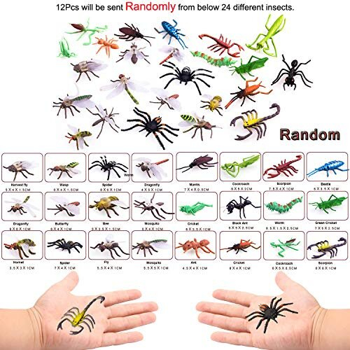 Pinowu 27pcs Bug Toy Figures Playset for Kids Boys, 2-6? Fake Bug ...