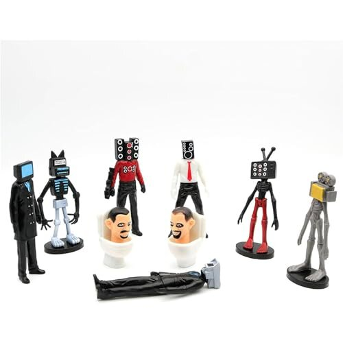 9 PCS Skibidi Toilet Toy Figures Set | Skibidi Toilet Figures | Skibidi ...