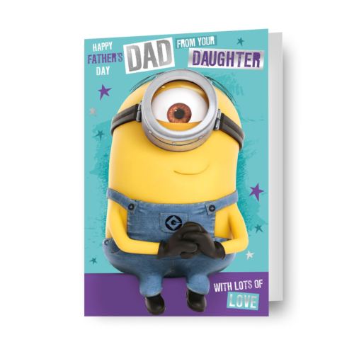 Despicable Me Minions Father's Day Card From Your Daughter on OnBuy