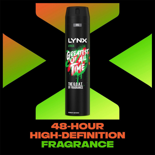 Lynx XXL 48H Fresh Deodorant Body Spray, Africa, 6 Pack, 250ml on OnBuy