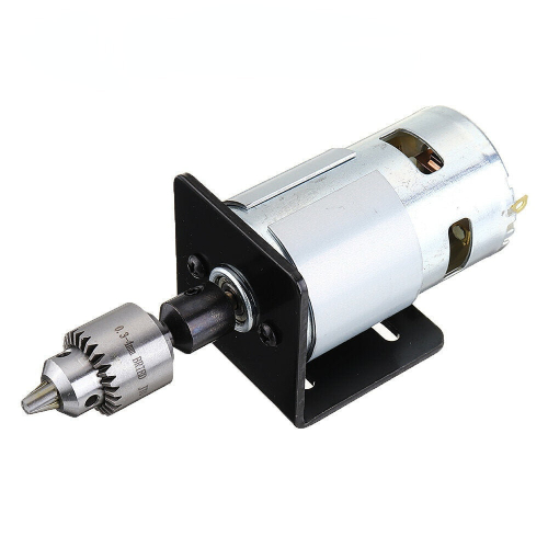 DC 12V Lathe Press 795 Motor With Drill Chuck and Mounting Bracket or ...