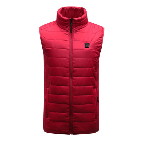 (XXXXL) Red Unisex USB Heating Vest Smart Winter Body Warmer Outdoor ...