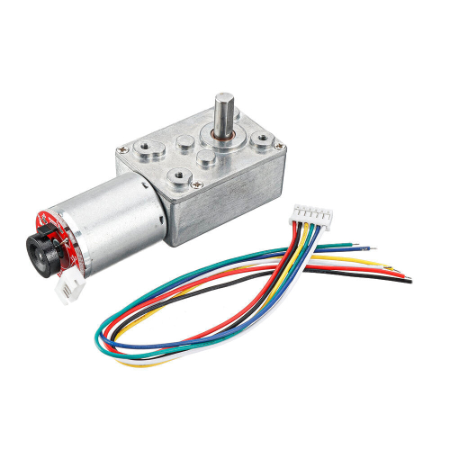 DC 6V 1/10/30/50RPM Mini-turbine Rod Geared Motor With Encoder For ...