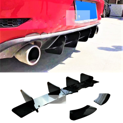 VW Golf GTI MK7.5 Rear Blade Style Diffuser 2016-2020 Spoiler Body Kit ...