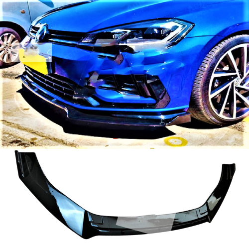 VW Golf MK7 MK7.5 R GTD GTI TSI TDI Front Splitter Spoiler Lip Body Kit ...
