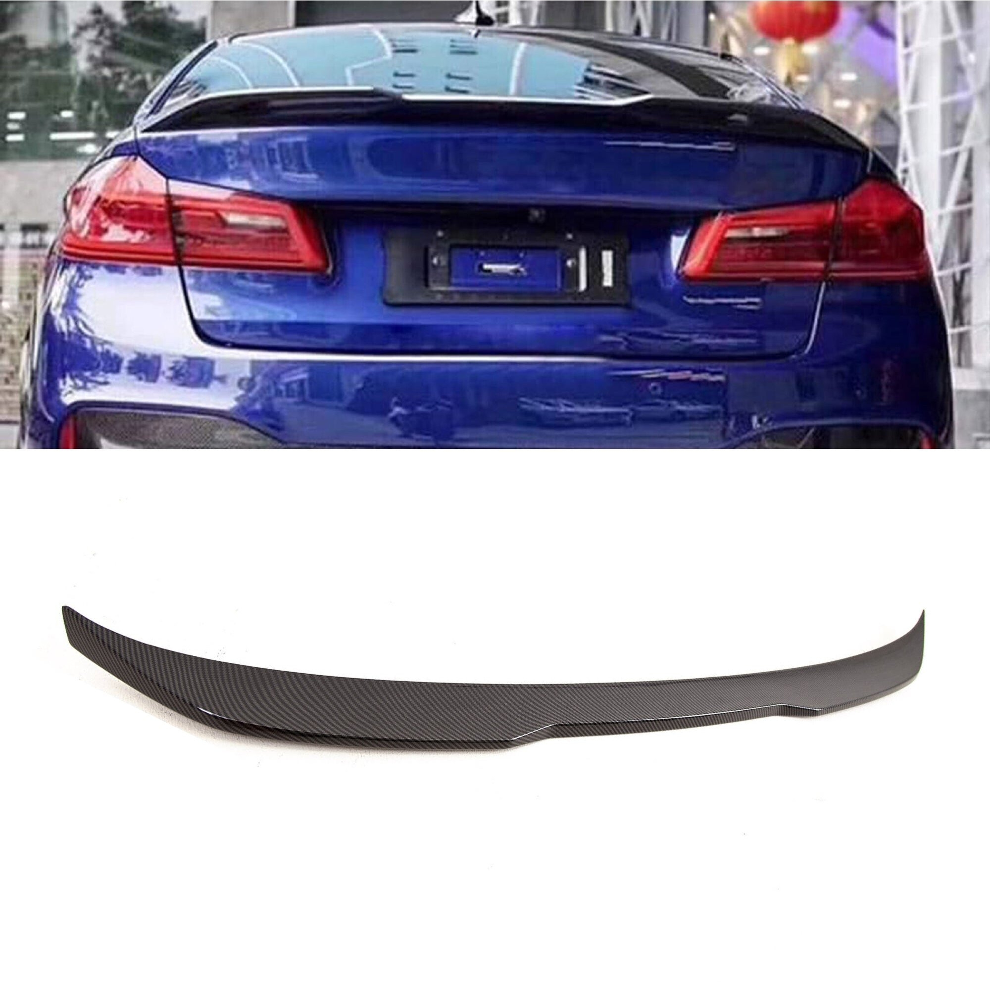 BMW 5 Series M5 G30 F90 M Sport Carbon Fibre M4 Style Boot Lip Spoiler ...
