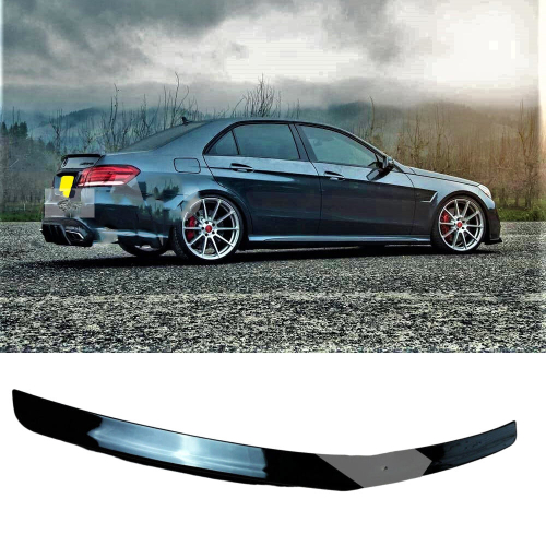 Mercedes E Class E63S AMG Style W212 Gloss Black Boot Lip Spoiler 2008 ...