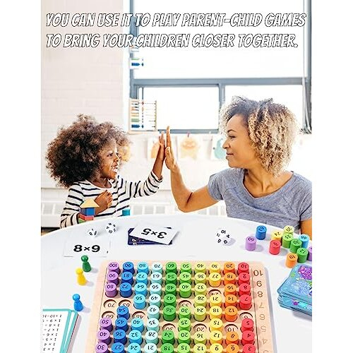 BLOOOK Wooden Montessori Multiplication Board Game,Hundred Boards,Times ...