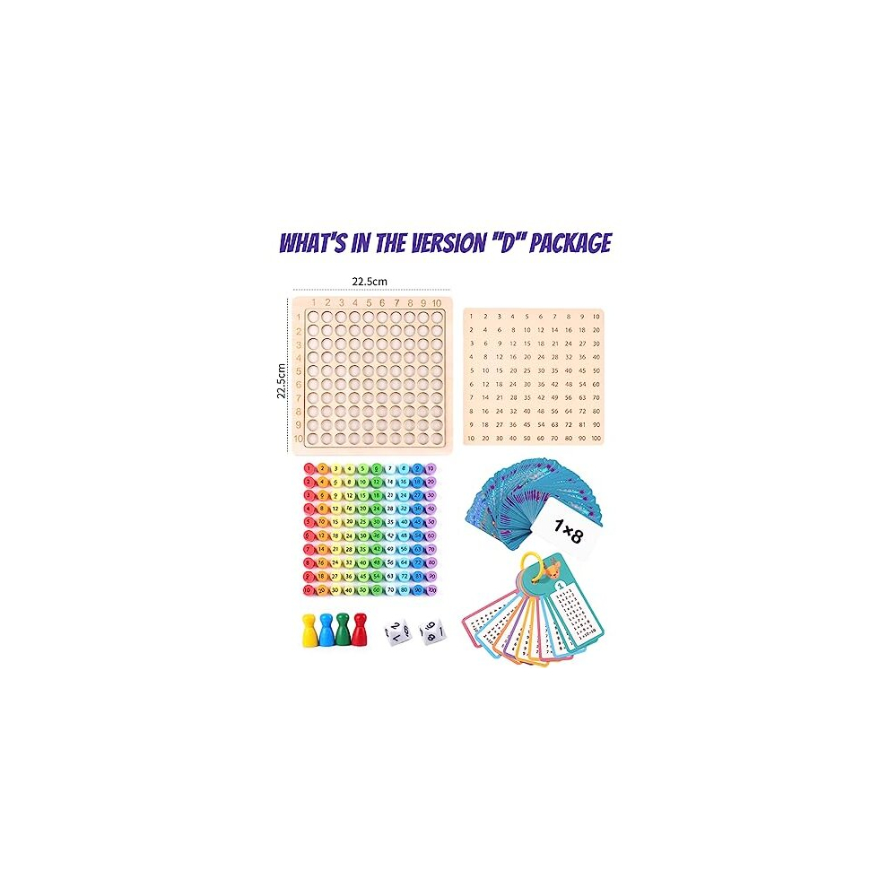 BLOOOK Wooden Montessori Multiplication Board Game,Hundred Boards,Times ... BLOOOK Wooden Montessori Multiplication Board Game,Hundred Boards,Times ...