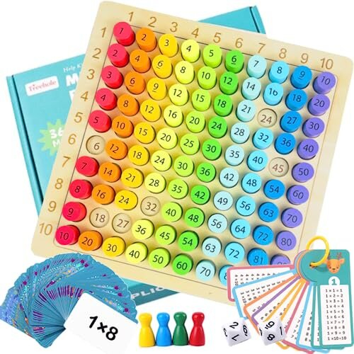 BLOOOK Wooden Montessori Multiplication Board Game,Hundred Boards,Times ...