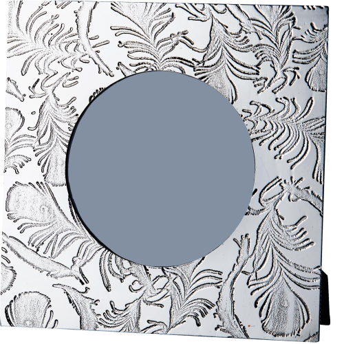 Small Single Photo Frame 4 x 4 inch Embossed Peacock Feather Pattern ...