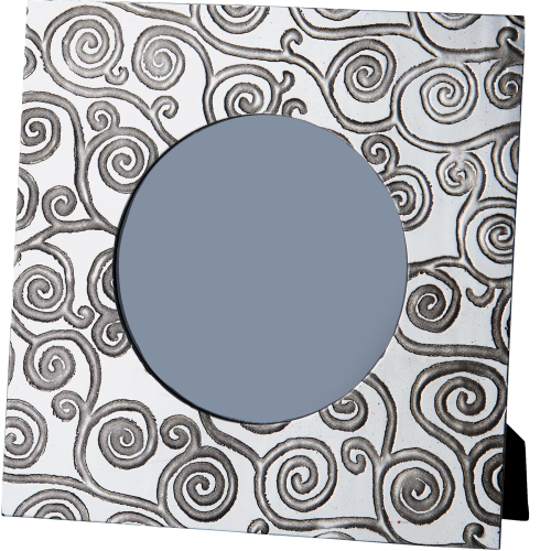 Small Single Photo Frame 4 x 4 inch Embossed Tree of Life Pattern Round ...