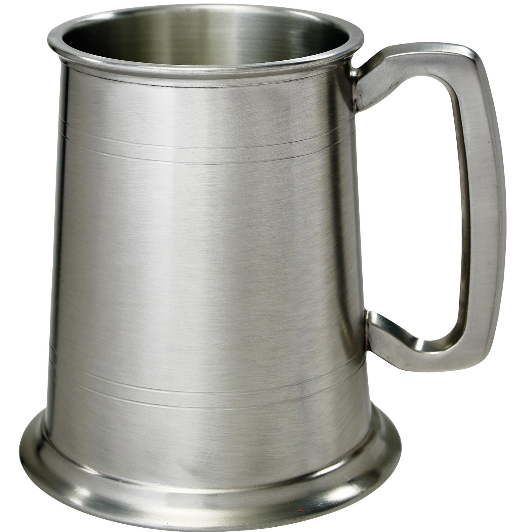 Pewter Tankard 1 Pint Plain Double Line Square Handle Antique Finish ...