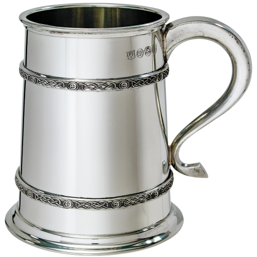 Pewter Tankard 1 Pint Double Celtic Band with Feature Touchmark Pure ...